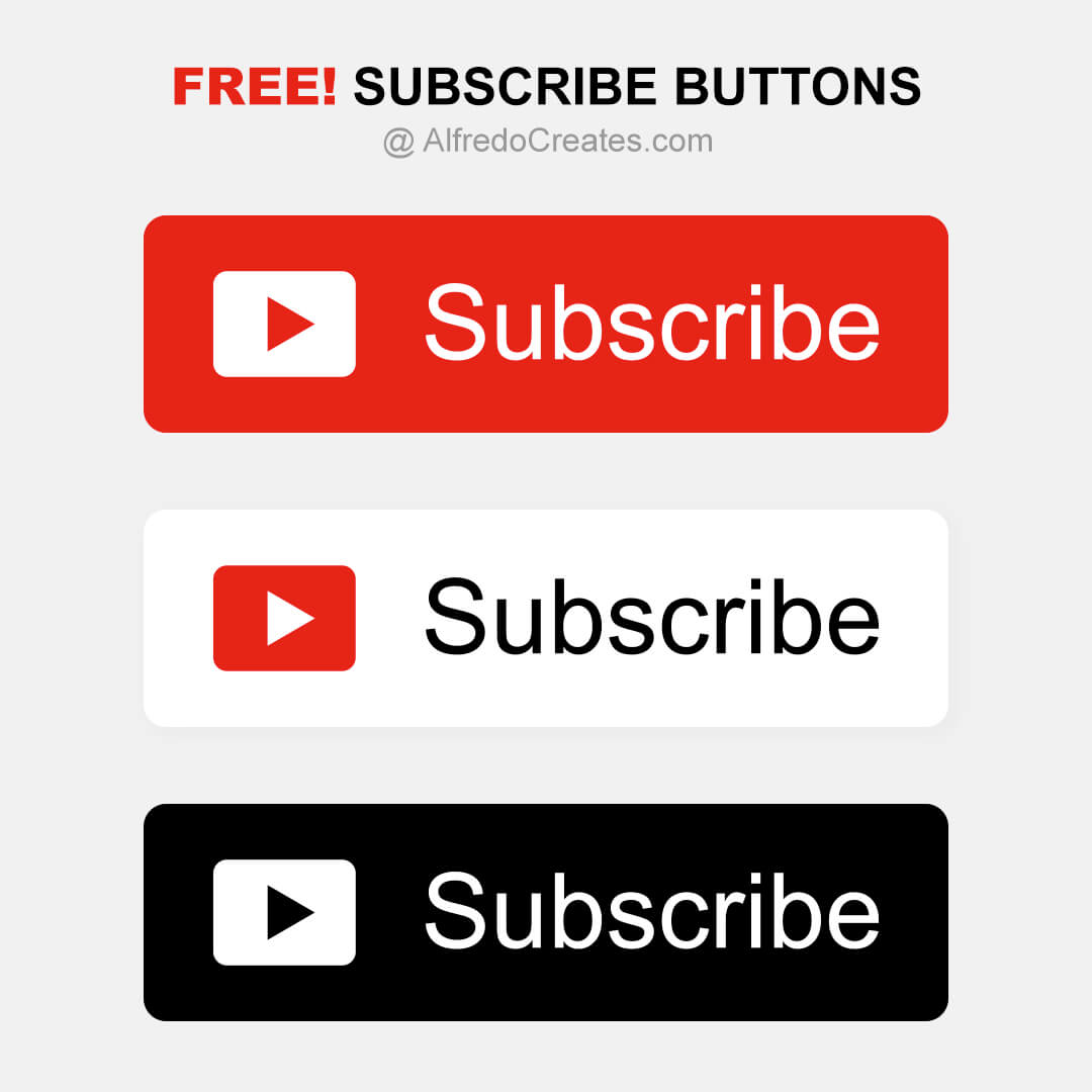 Free-Subscribe-Buttons-Donwload-By-AlfredoCreates – UI Design, Motion ...